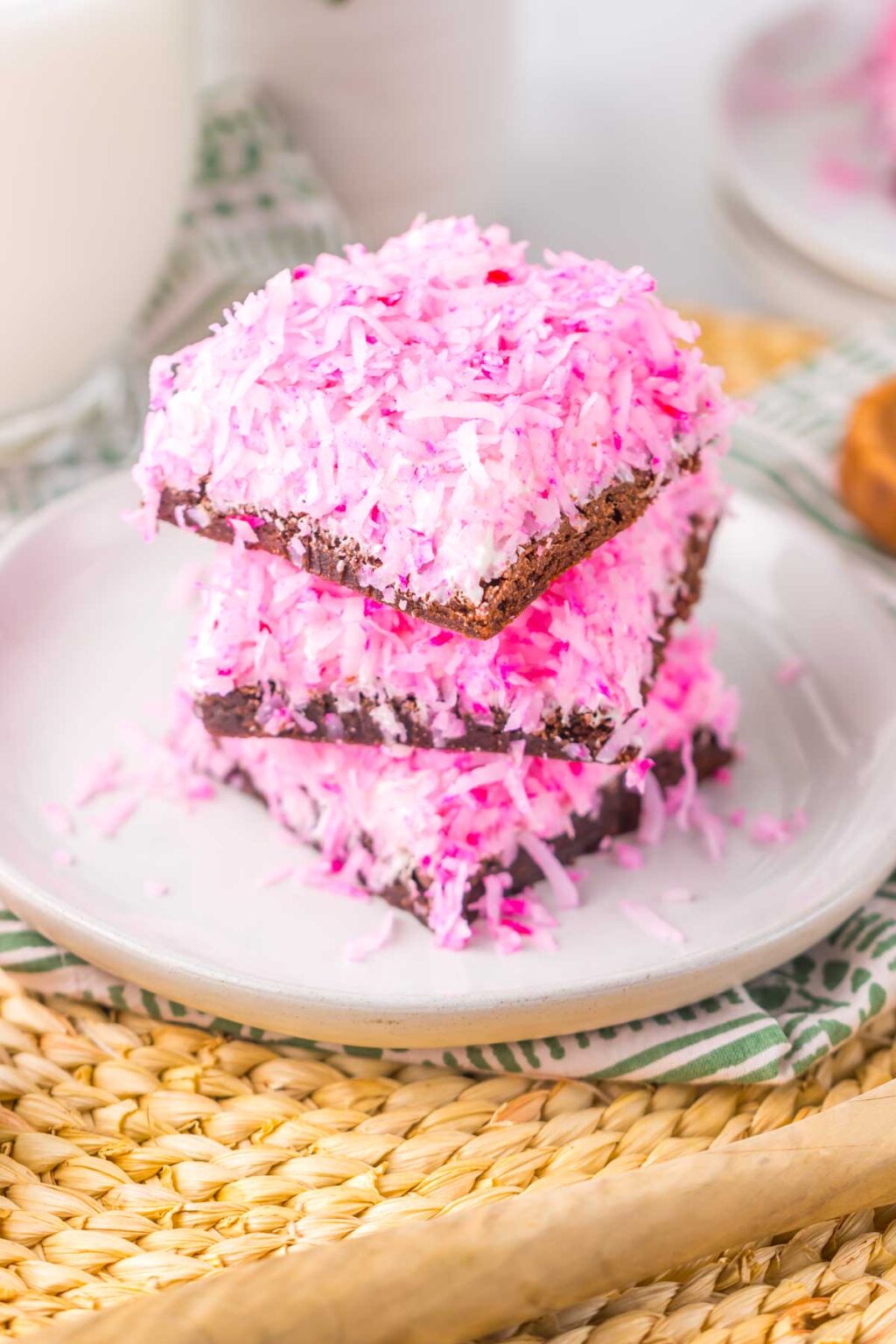 Easy Pink Snoball Brownies - My Reliable Recipes