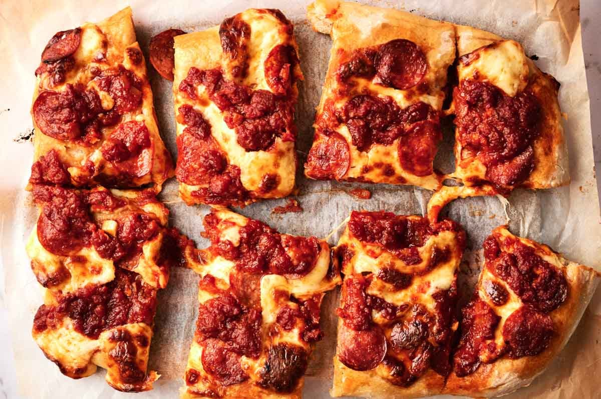 Easy Homemade Detroit Style Pizza Recipe - My Reliable Recipes