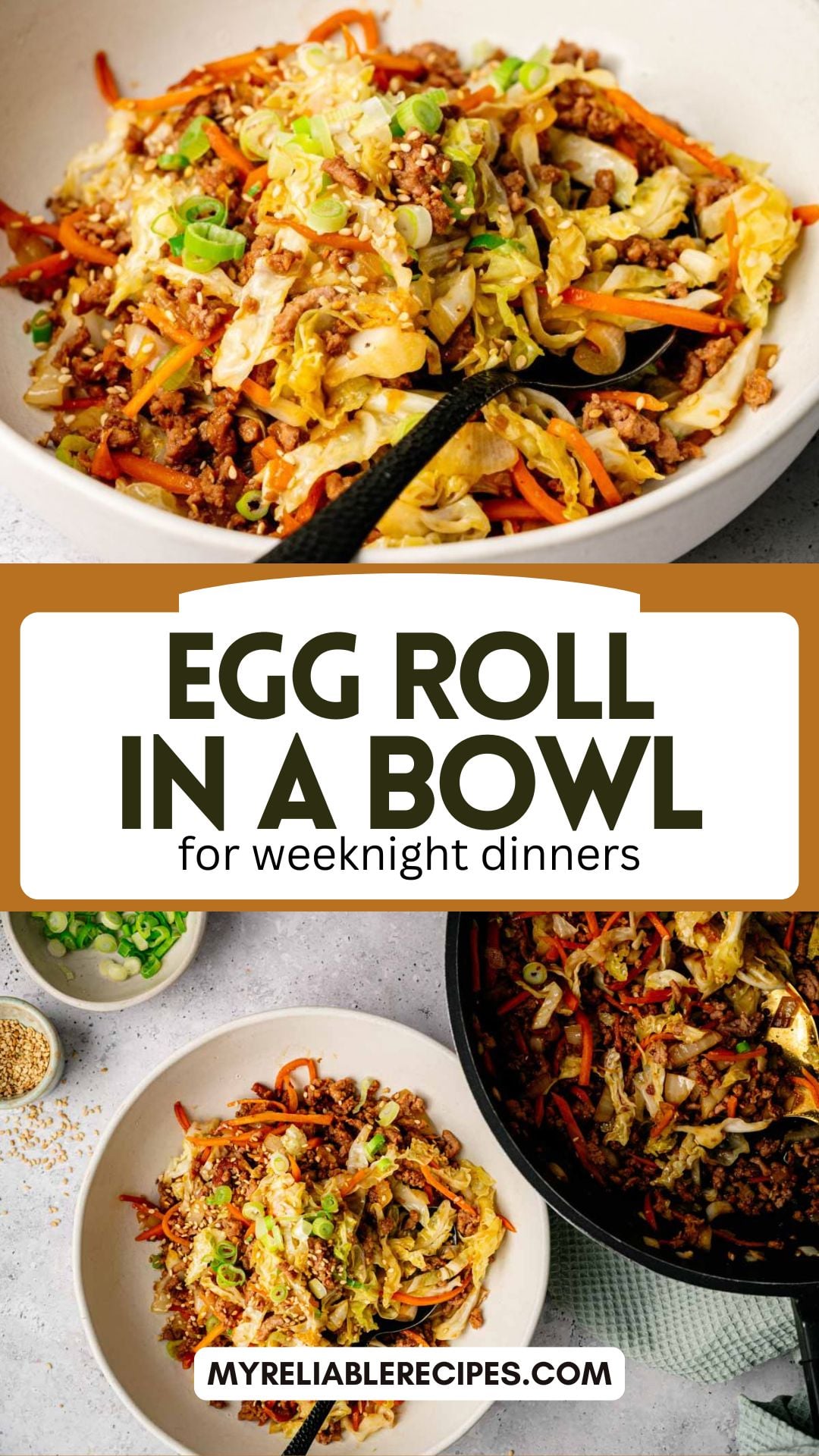 Low-Carb Egg Roll in a Bowl Recipe - My Reliable Recipes
