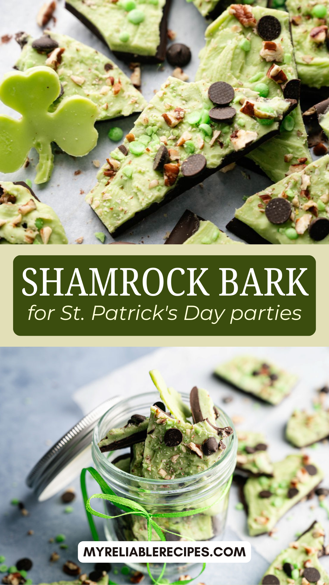 Shamrock Bark Recipe (St. Patrick's Day Treat) - My Reliable Recipes